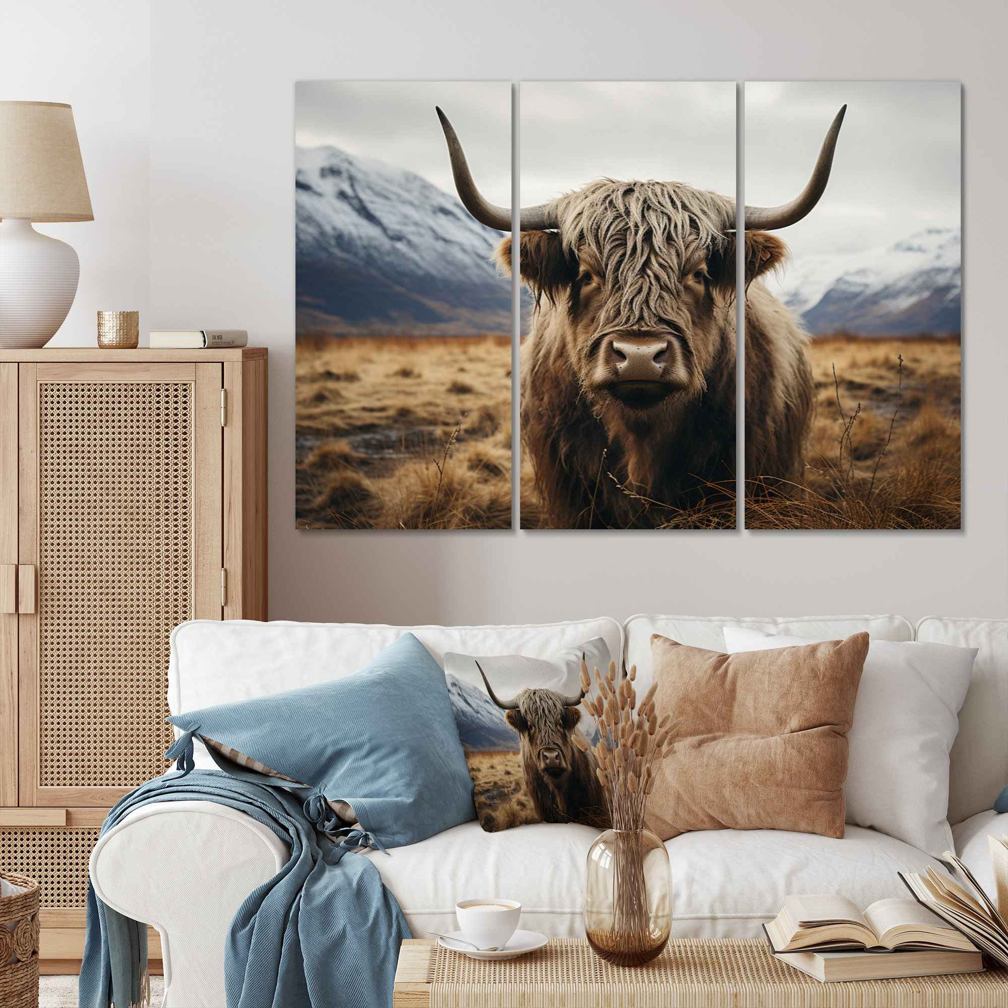 Union Rustic Brown Yaks in Montain III - Yaks Metal Wall Decor Set ...