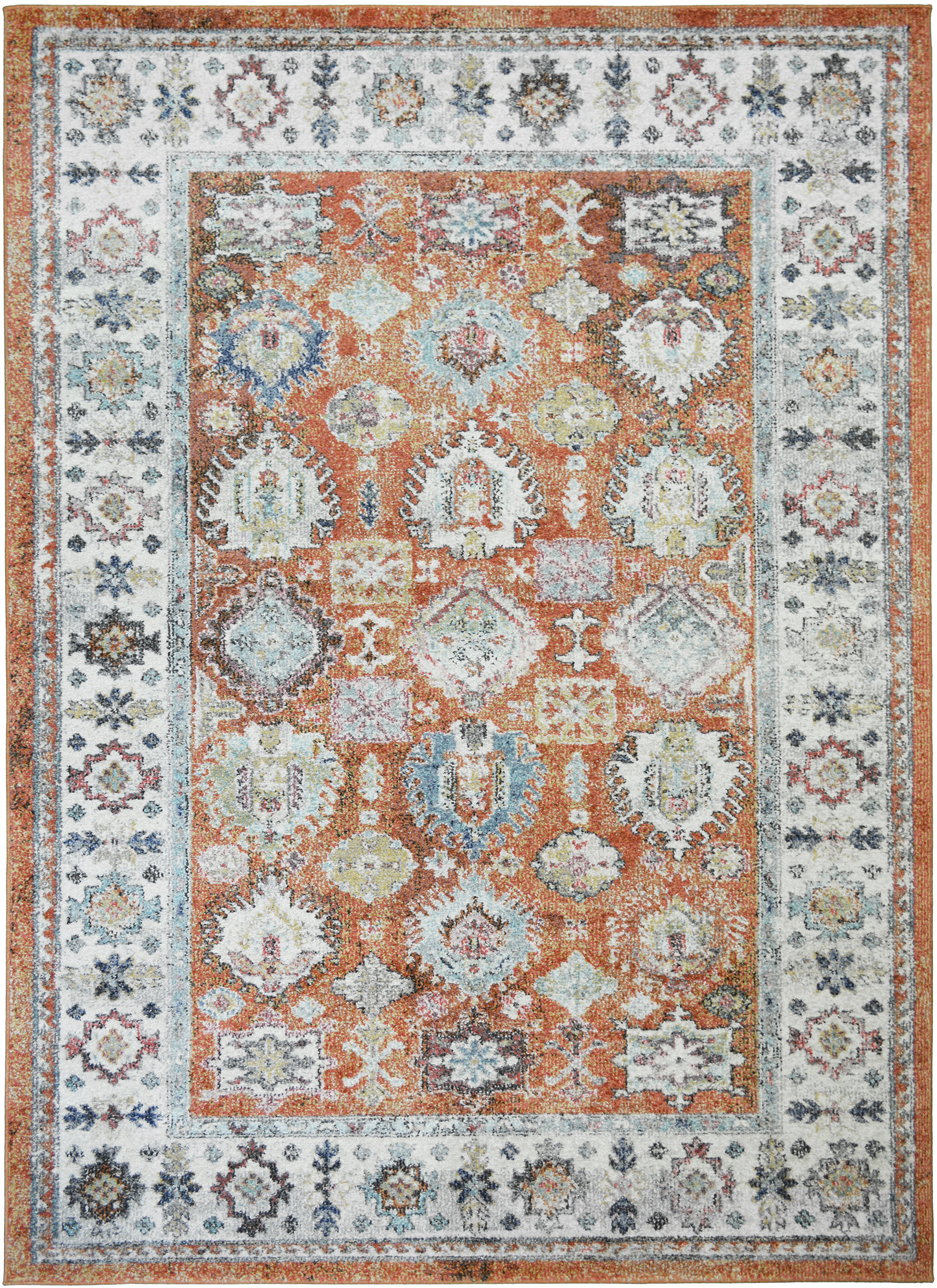 Dakota Fields Cherrel Renata Rust Traditional Oriental Area Rug ...