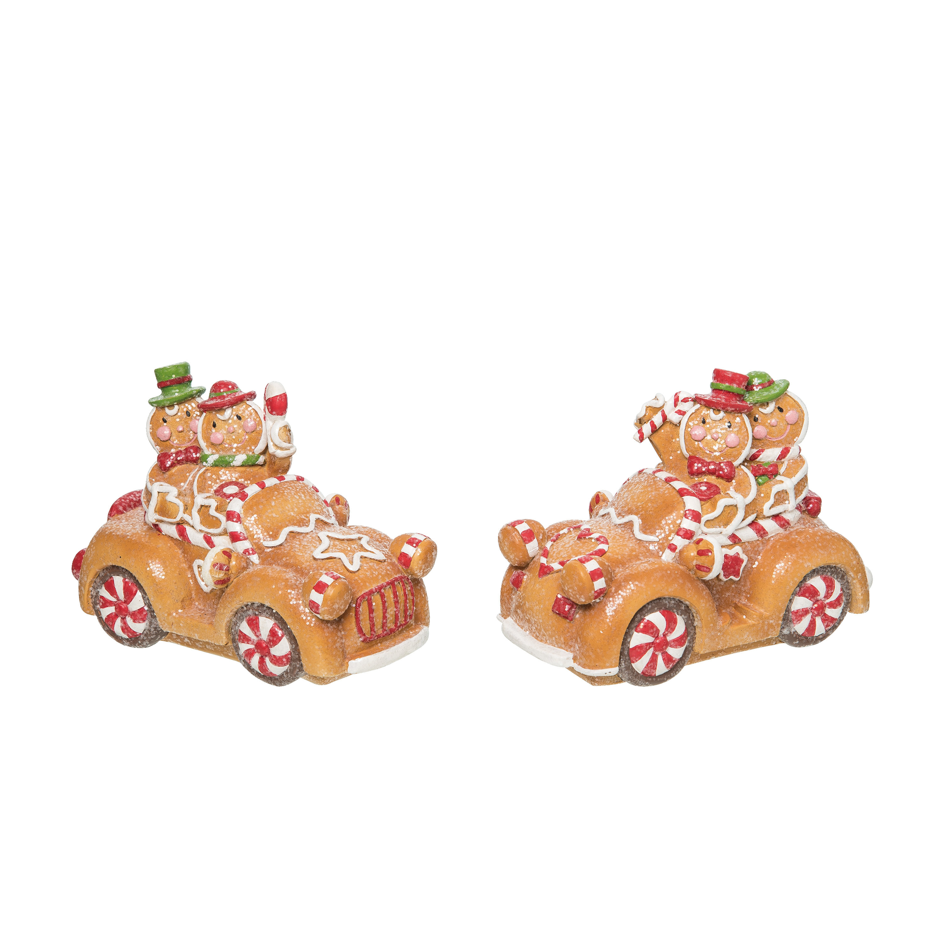 The Holiday Aisle® Resin Gingerbread Car Decor Set of 2 Home ...