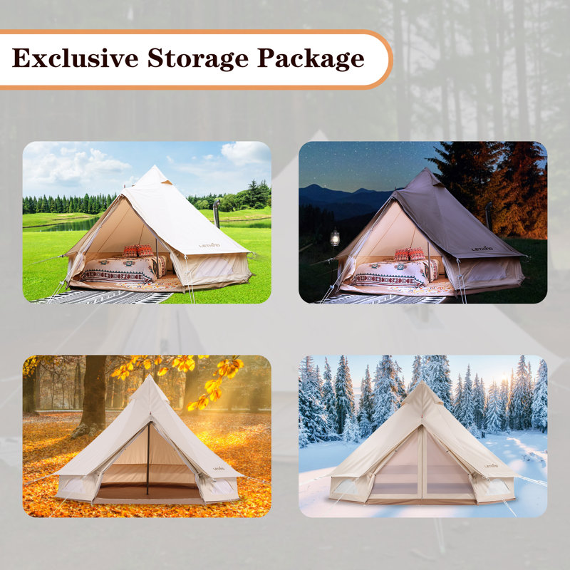 Garsing Canvas Bell Tent 100% Cotton in Dia Waterproof Canvas Camping ...