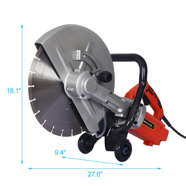 FOSHANZHENGONG Electric 14" Cut Off Saw Wet/Dry Concrete Saw Cutter ...