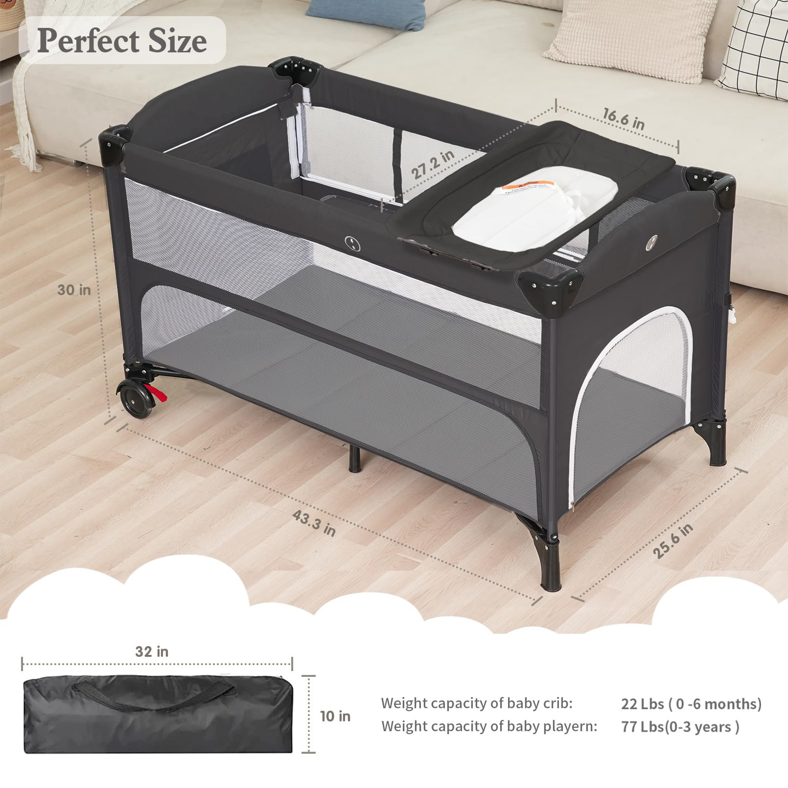 Isabelle & Max™ 5 In 1 Baby Bassinet Bedside Sleeper, Pack And Play ...