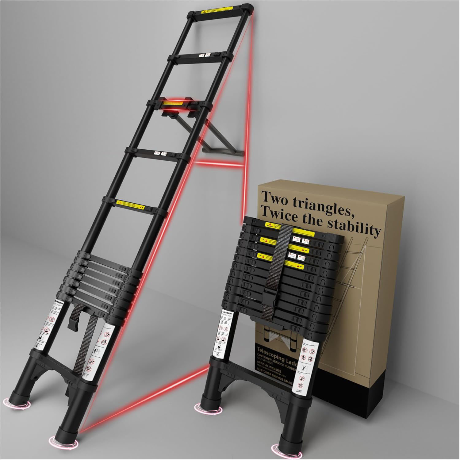Ivy Bronx Telescoping Ladder Extension Telescopic Collapsible - Rv ...