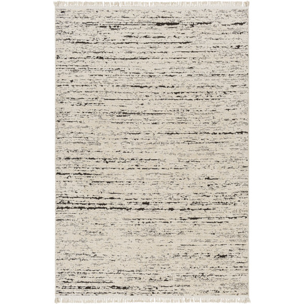 17 Stories Ollie Striped Taupe Area Rug & Reviews | Wayfair