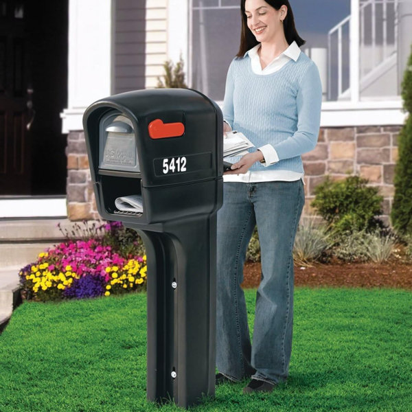 Textiles Hub Mailmaster Plus Mailbox & Post Weather Resistant Large ...