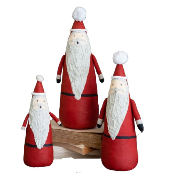 Kalalou 3 Piece Novelty Painted Santas Set | Wayfair