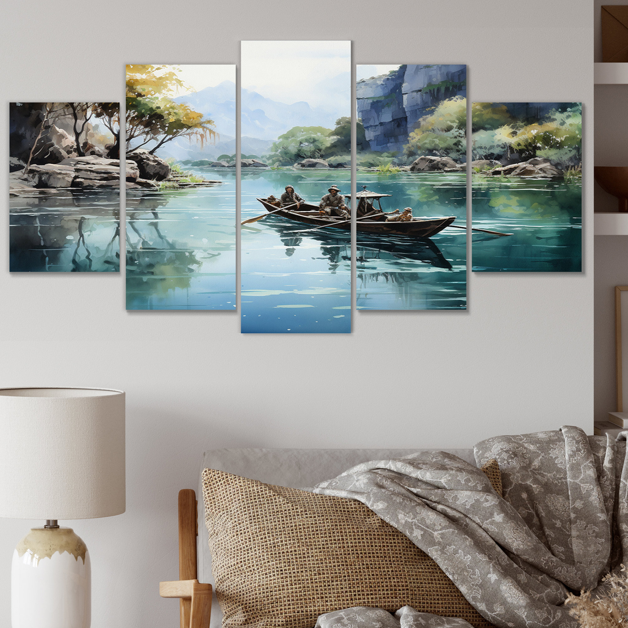 Red Barrel Studio® Boat In Vietnam Hidden Waterways I - Vietnam Metal ...