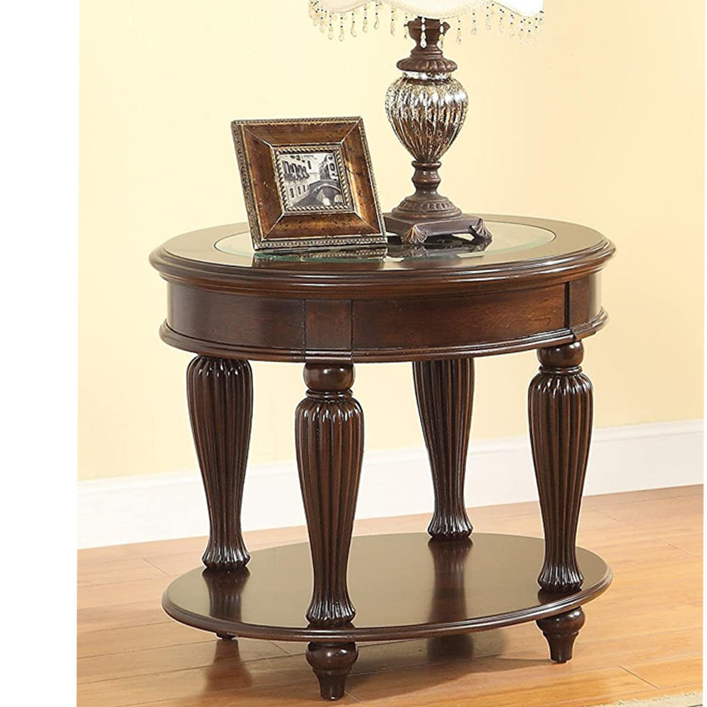 Astoria Grand Chelan Glass Top End Table | Wayfair