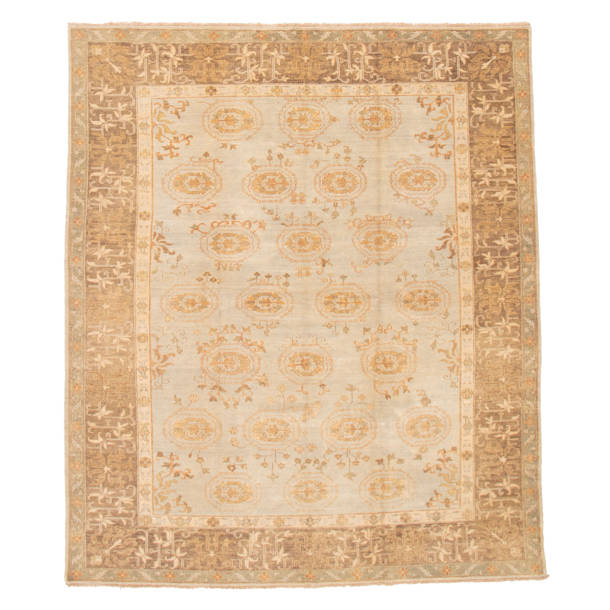 Samad Rugs Sovereign Oriental Hand-Knotted Wool Cream/Camel Area Rug ...