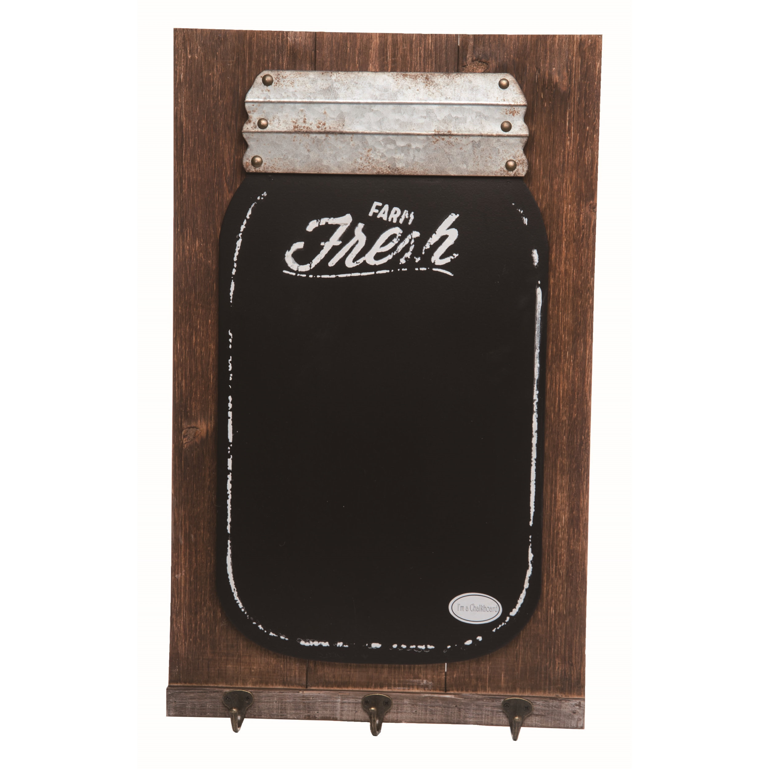 August Grove® Wood 25.5 in. Spring Farm Fresh Chalkboard Mason Jar Wall ...