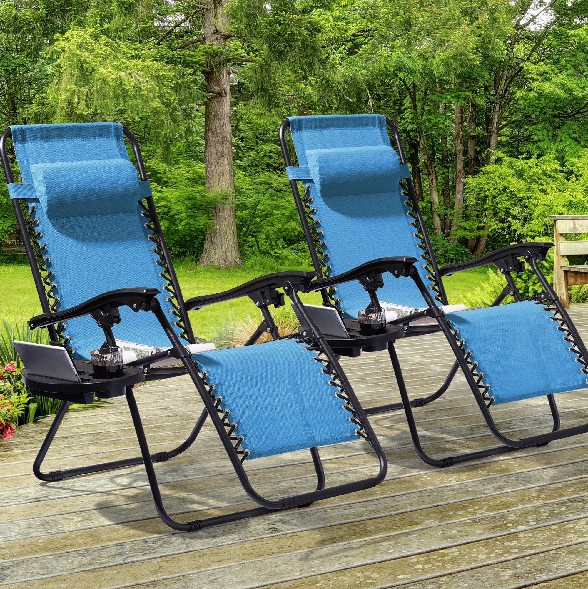 Wade Logan® Zero Gravity Chairs, Waterproof Seat Patio Chair with ...