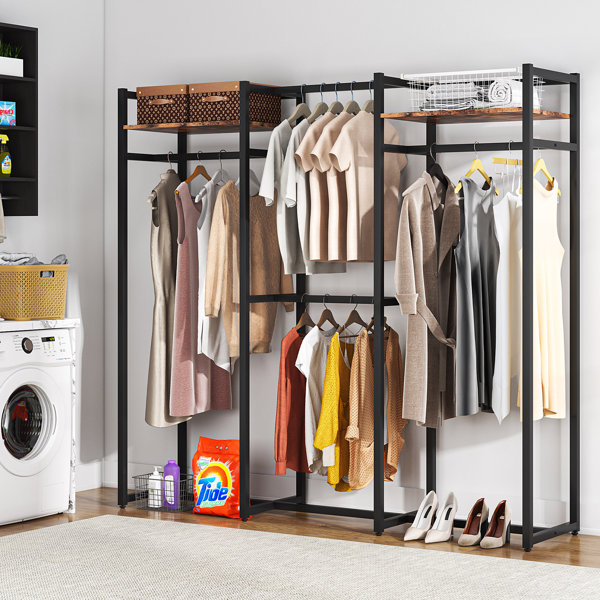 Rebrilliant Angelicia 70.08'' Metal Clothes Rack & Reviews | Wayfair