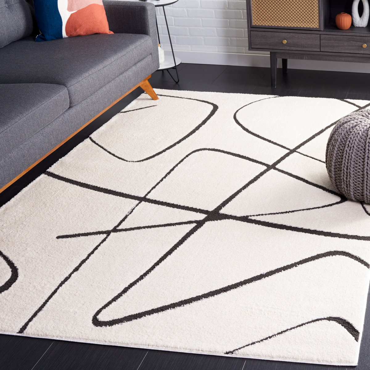 Orren Ellis Jerena Performance Abstract Rug & Reviews | Wayfair