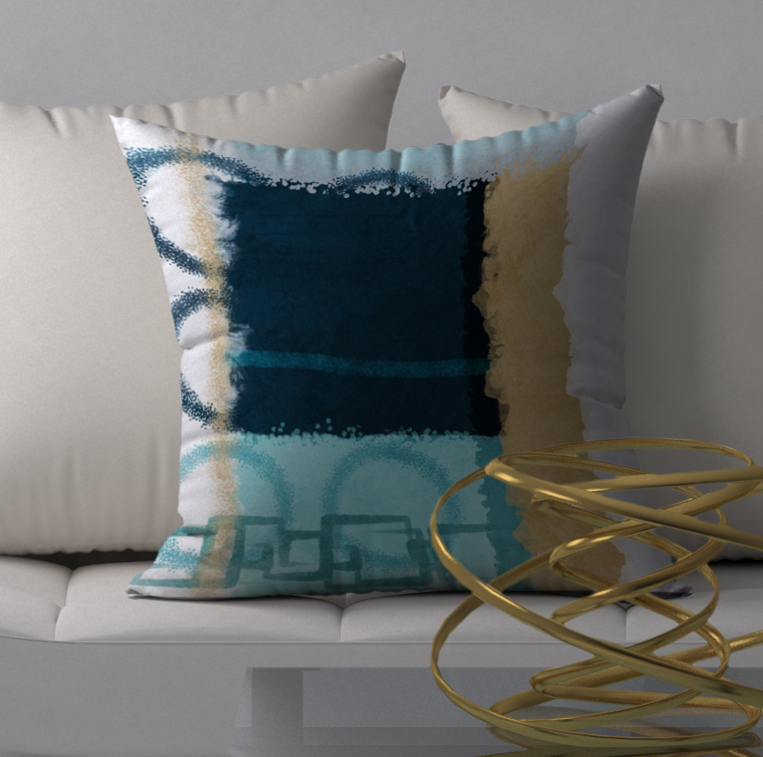 LeRoi Products Abstract Reversible Throw Pillow | Wayfair
