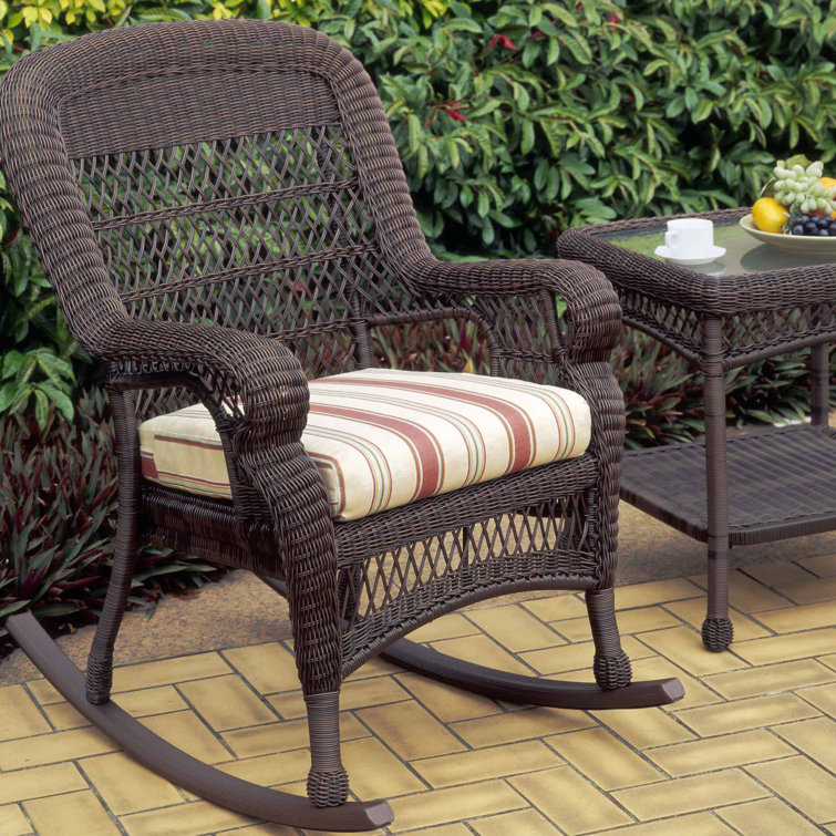 Charlton Home® Outdoor Richmond Valley Rocking Chair with Cushions ...