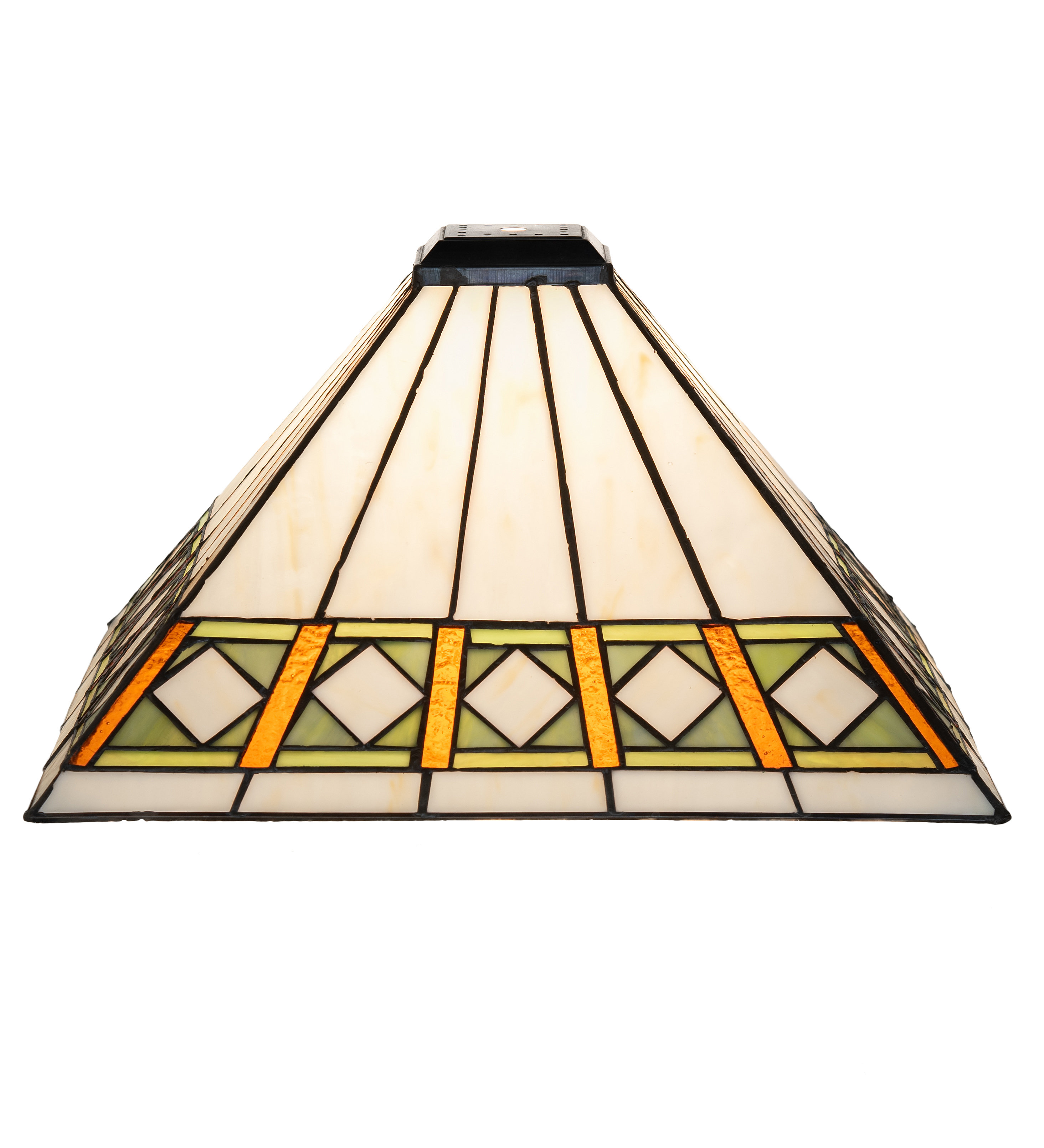 Canora Grey 14" Square Diamond Band Mission Shade | Wayfair