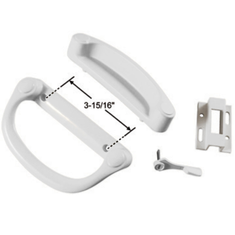 G.A.S. Hardware Silver Line Siding Patio Door Handle Kit | Wayfair