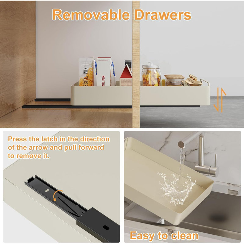 Rebrilliant Philisha Steel Pull Out Drawer | Wayfair