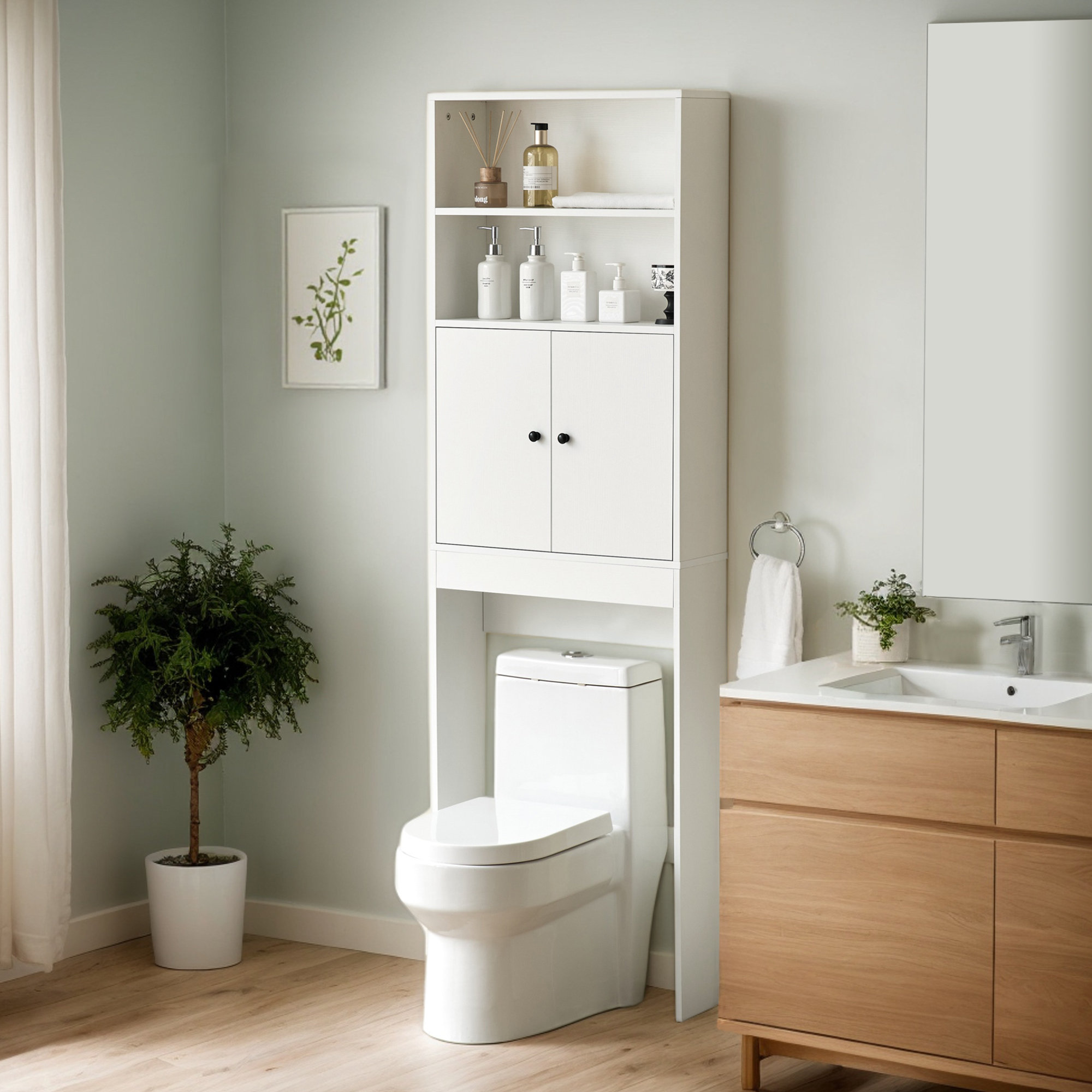 Lark Manor™ Over The Toilet Storage Cabinet Farmhouse Style Bathroom ...