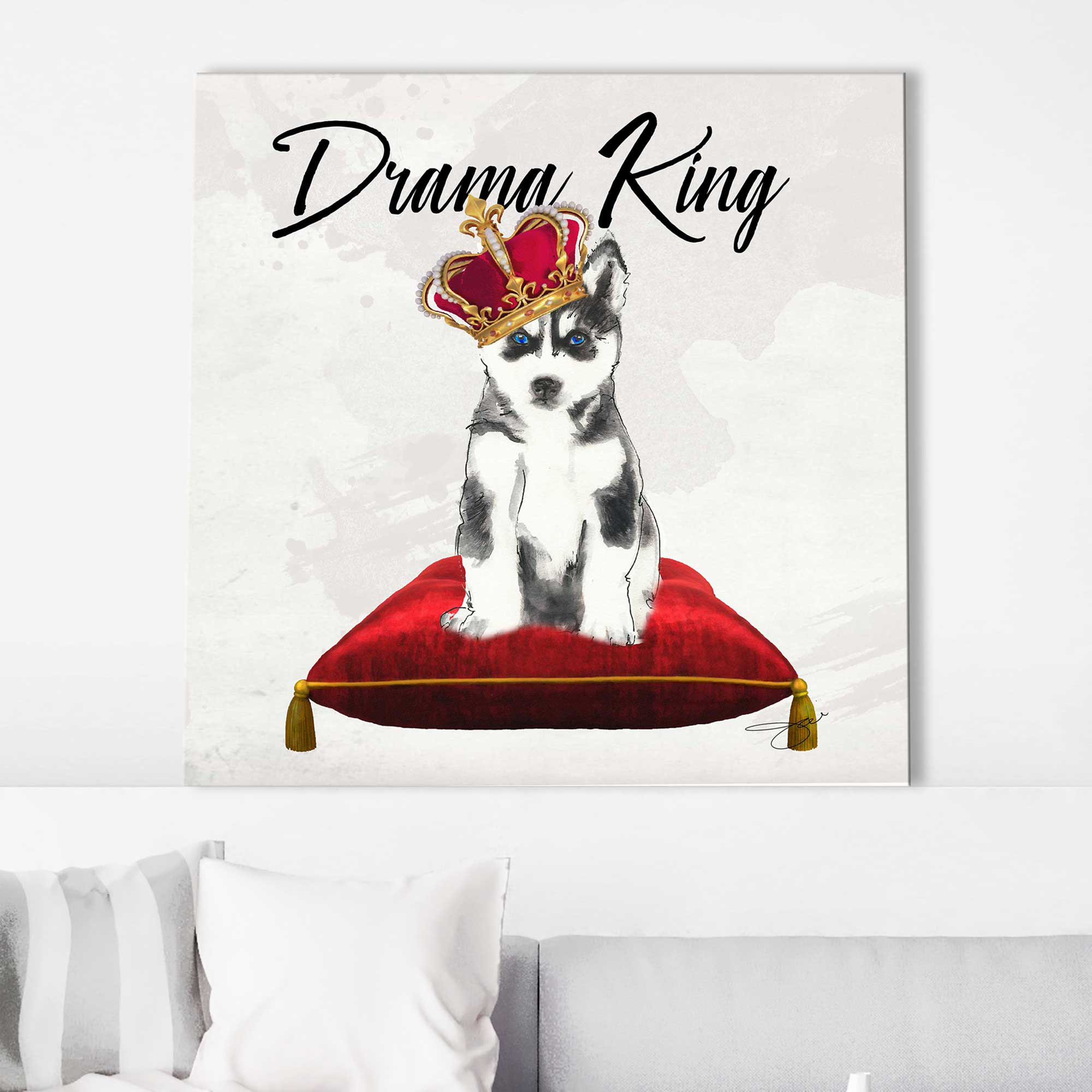 House of Hampton® Drama King Husky (Square) by By Jodi - Graphic Art ...