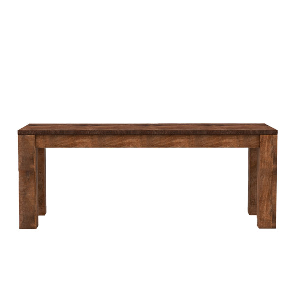 Millwood Pines Edyth Rustic Multi-tonal natural Wood Backless Dining ...