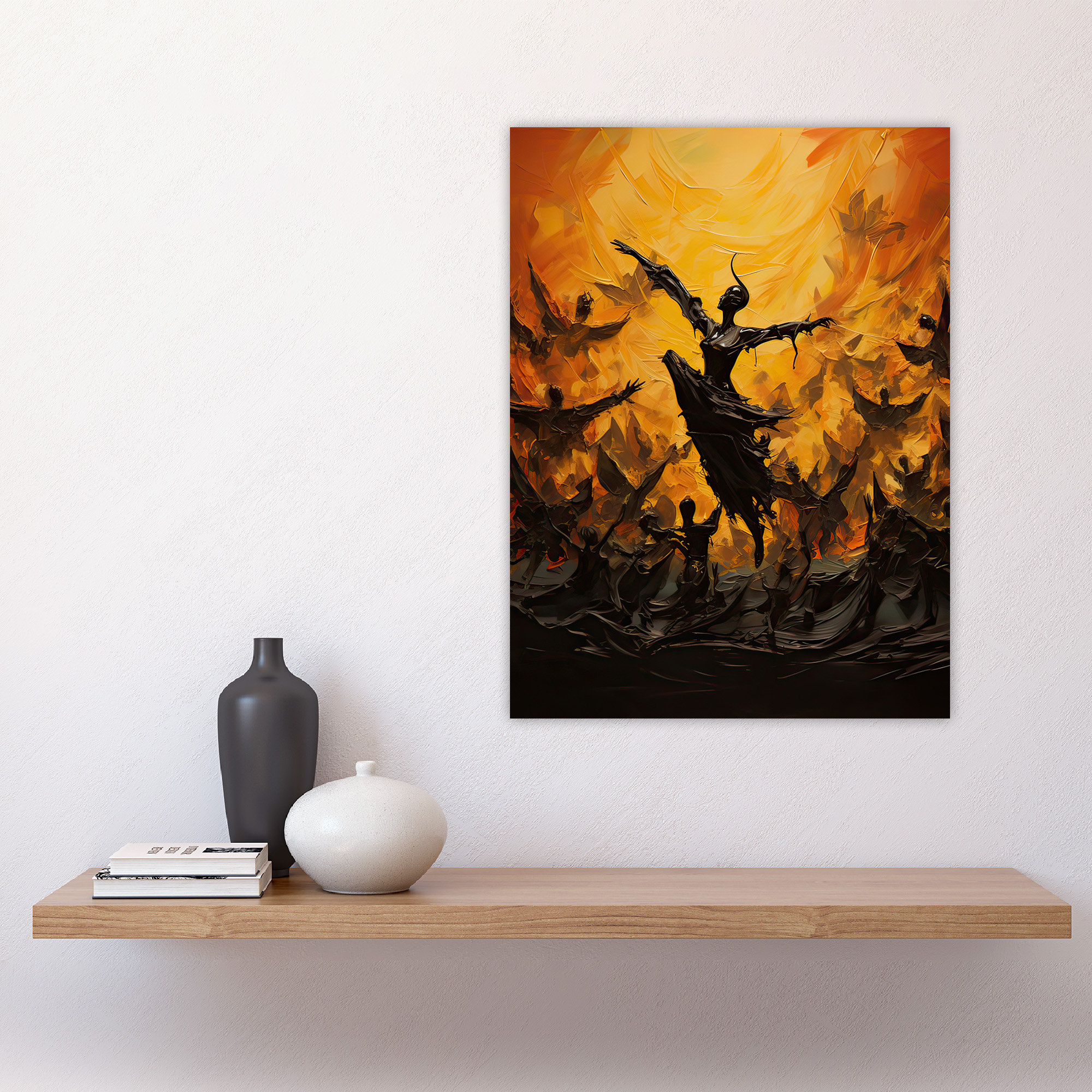 Lark Manor Wall Art Print Dancing Shadows Carnival Conceptual Oil ...