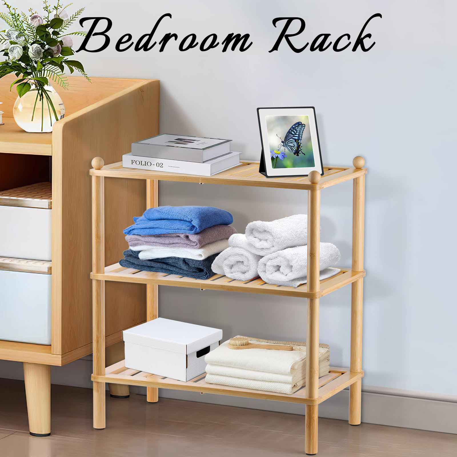 Loon Peak® 3-Tier Bamboo Shoe Rack – Space Saving, Durable Organizer ...