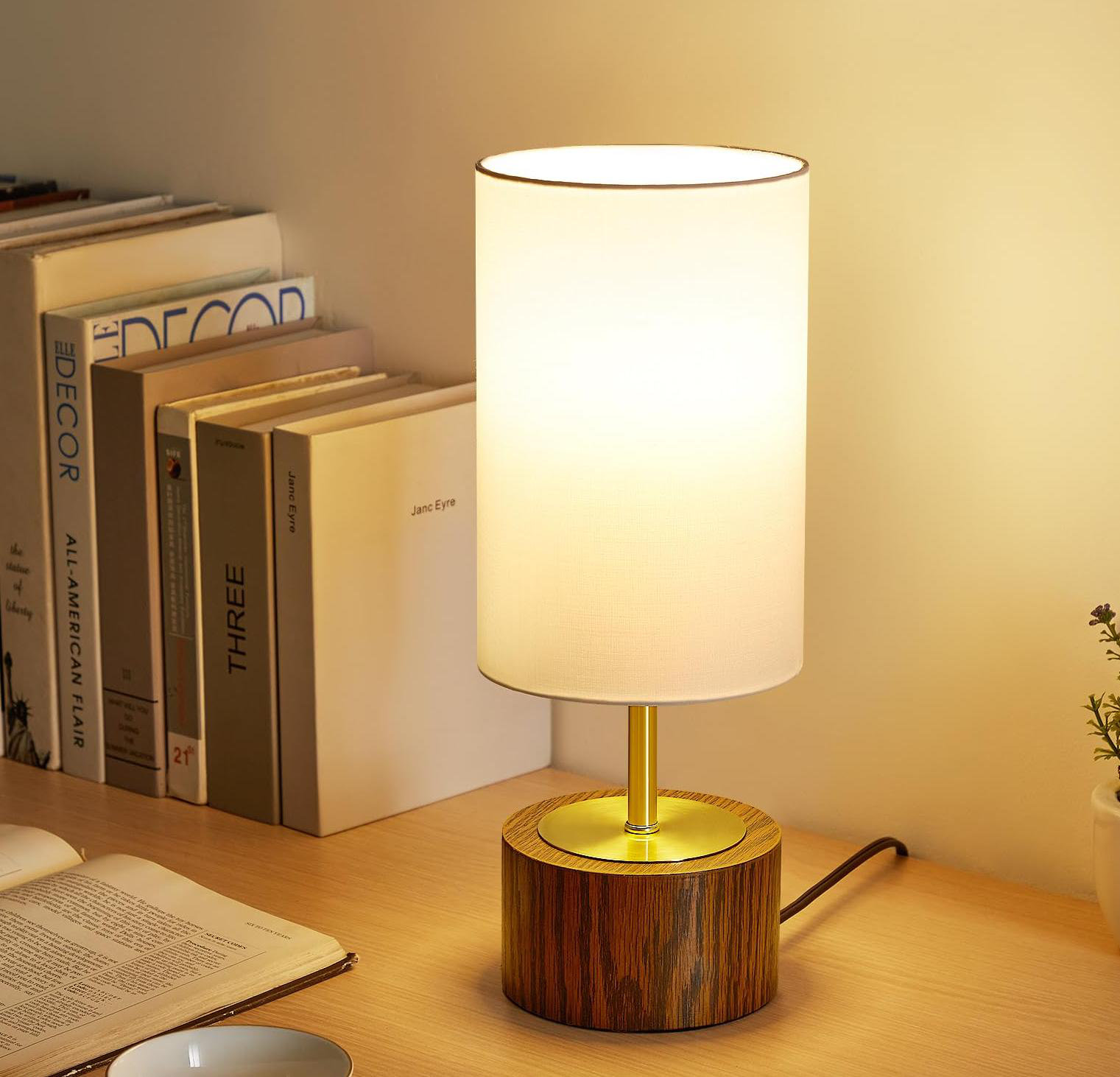 Mercer41 Touch Lamps For Nightstand - Small Bedside Lamps Set Of 2 With ...
