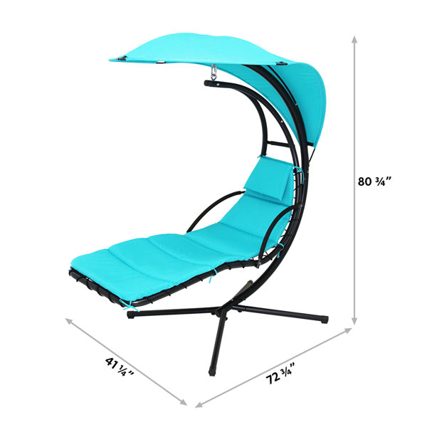 Arlmont & Co. Wirt Patio Hanging Chaise Lounger with Stand - Wayfair Canada