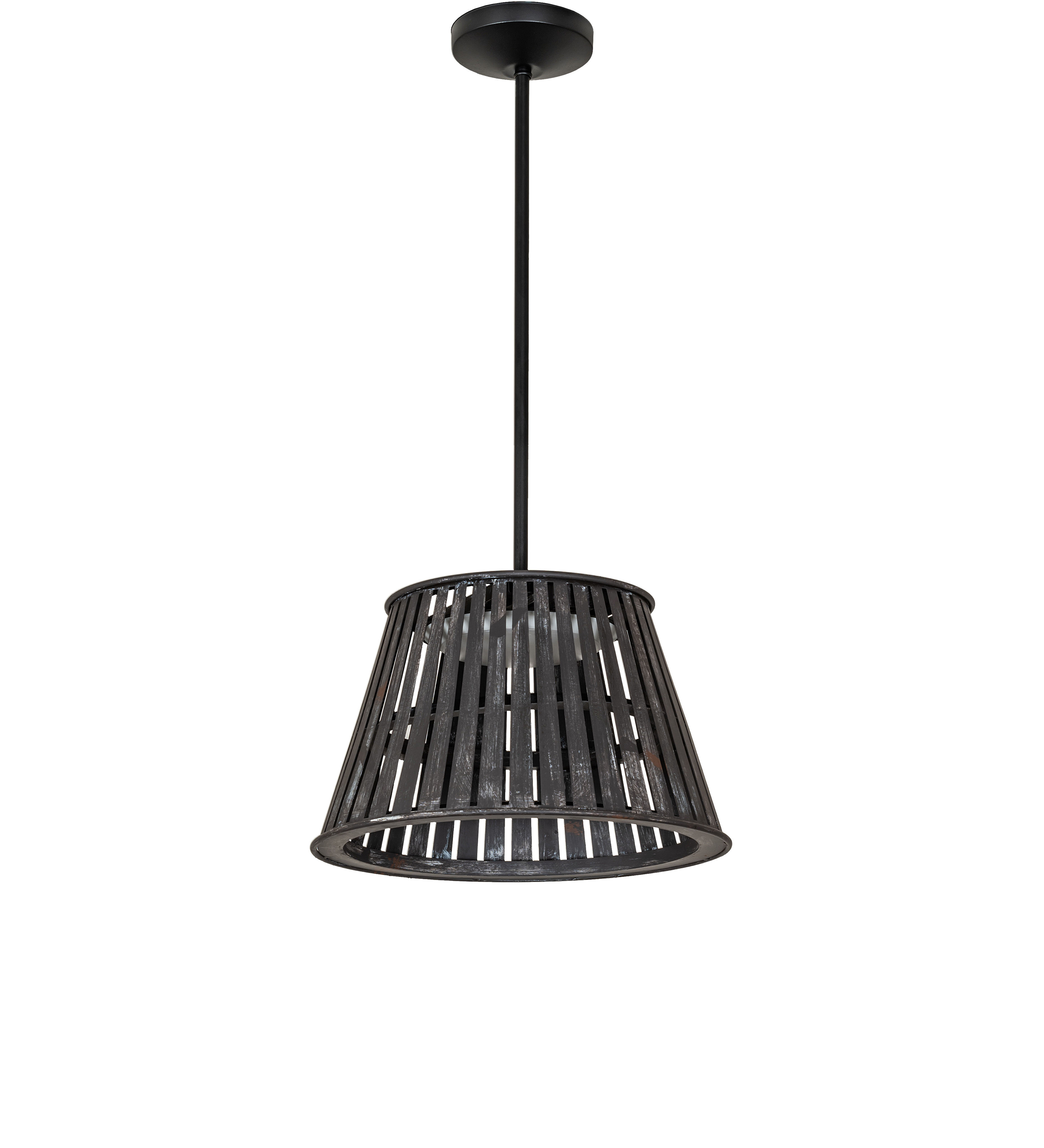 17 Stories 20" Wide Peach Basket Pendant | Wayfair