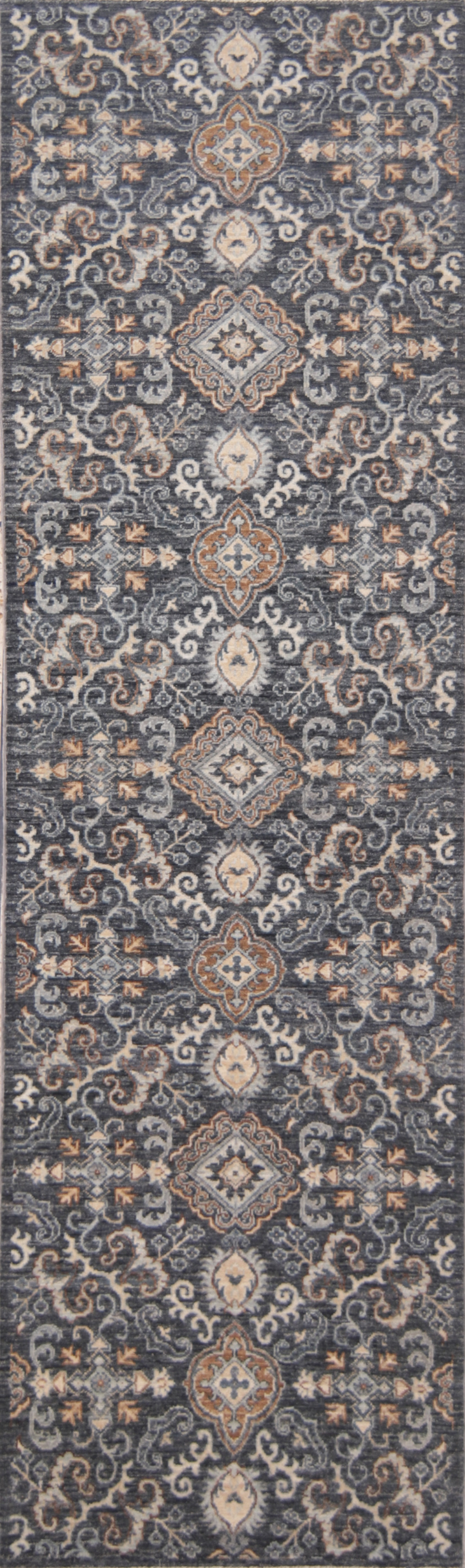 Bokara Rug Co., Inc. Hand-Knotted High-Quality Dark Gray Runner | Perigold