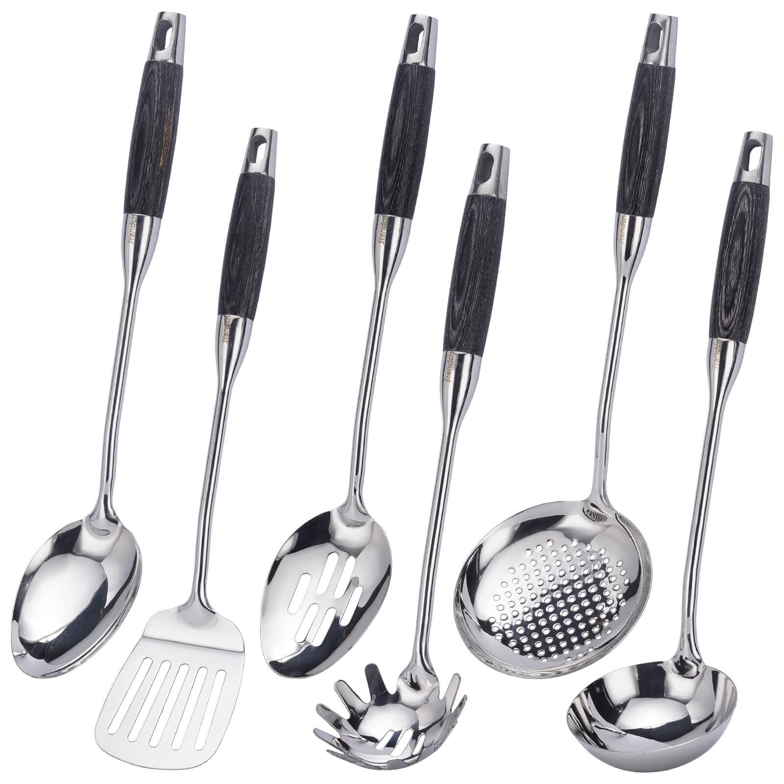 Wuyi 6 Piece Stainless Steel Cooking Utensil Set | Wayfair