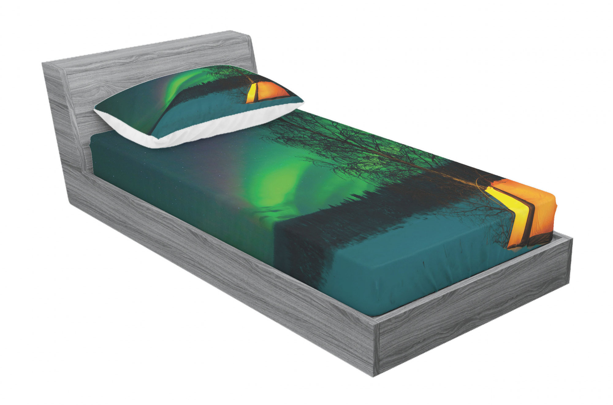 Ambesonne Camping Tent Under Magnetic Field Sheet Set | Wayfair