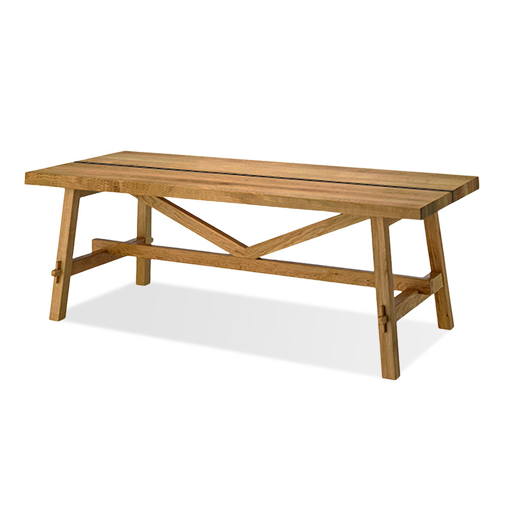 Gracie Oaks Burlywood Rectangular Dining Table | Wayfair