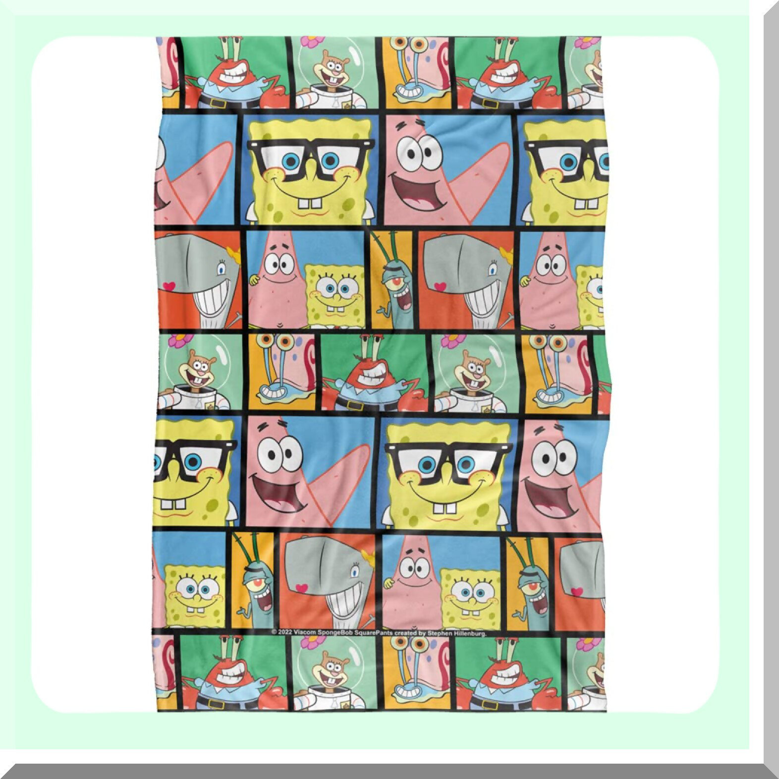 BRBCA Spongebob Silky Soft Throw Blanket - 36"x58" Tile Pattern, Super ...
