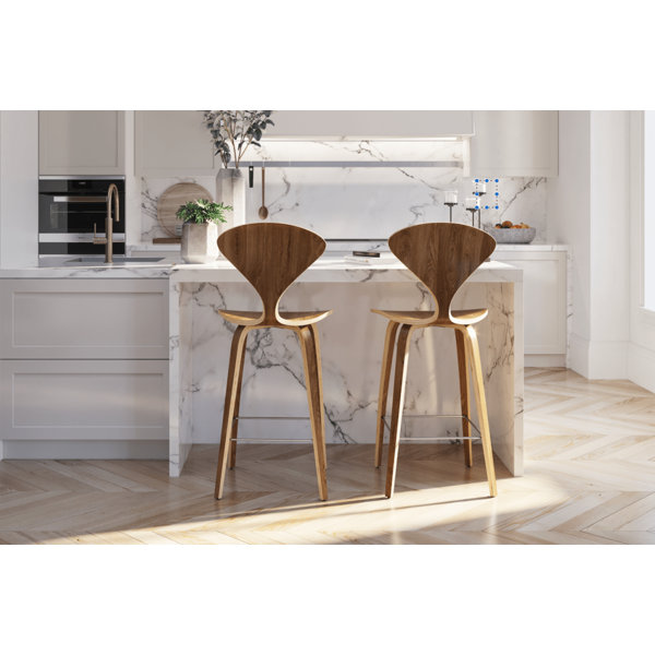 George Oliver Berner Plywood Design Original Walnut Veneer Seat Natus ...