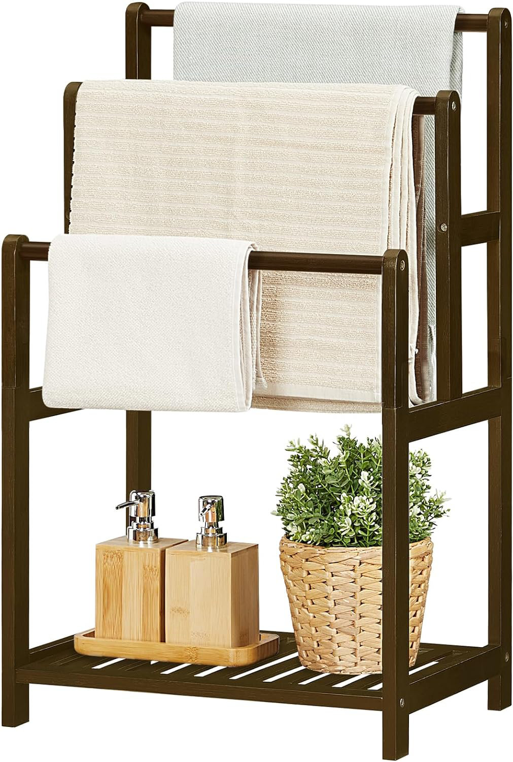 Gracie Oaks 3-Tier Blanket Rack Holder, 16.5" L x 11.8" W x 30.3" H ...