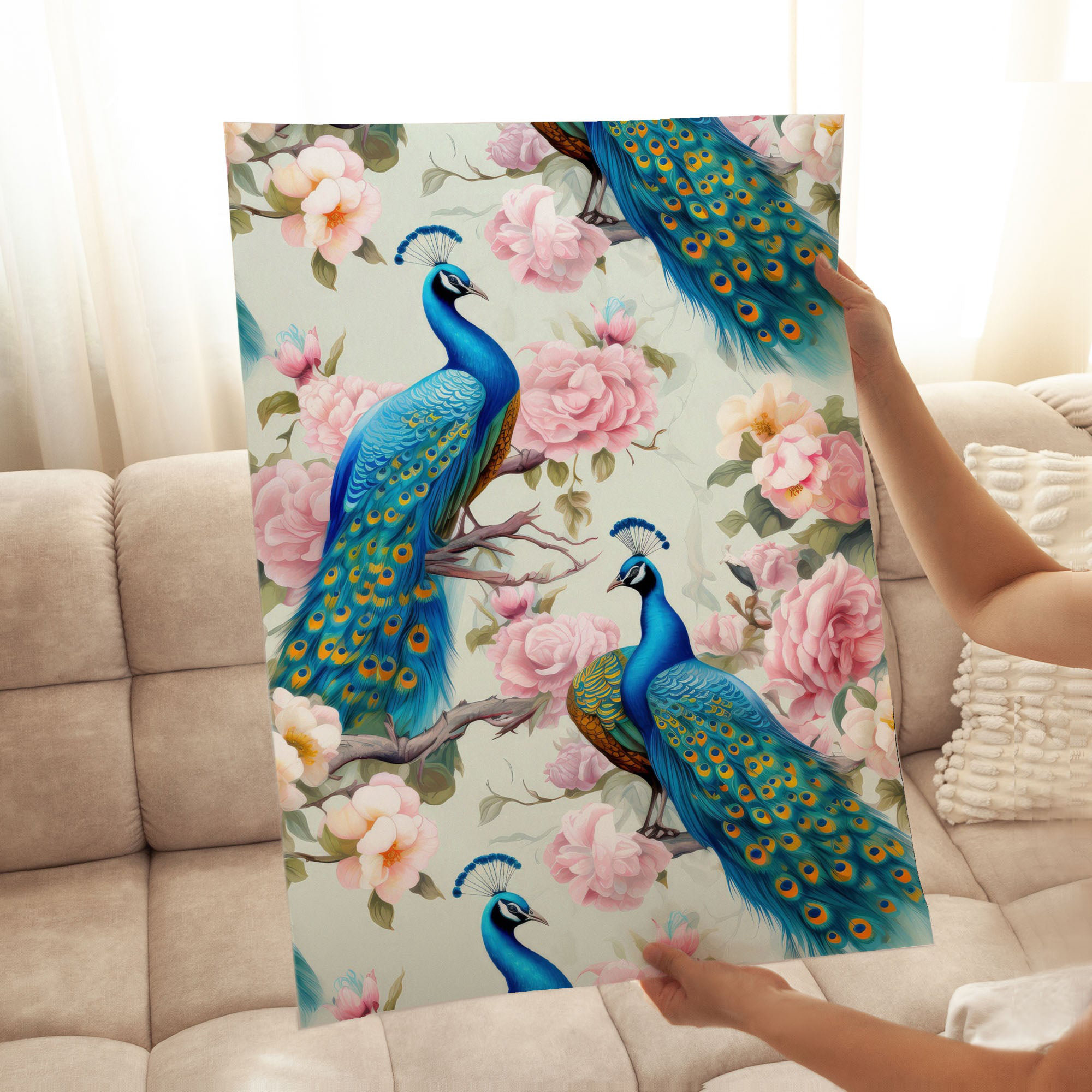 Winston Porter Animals Peacock Pattern VII Modern Unframed Art Print ...
