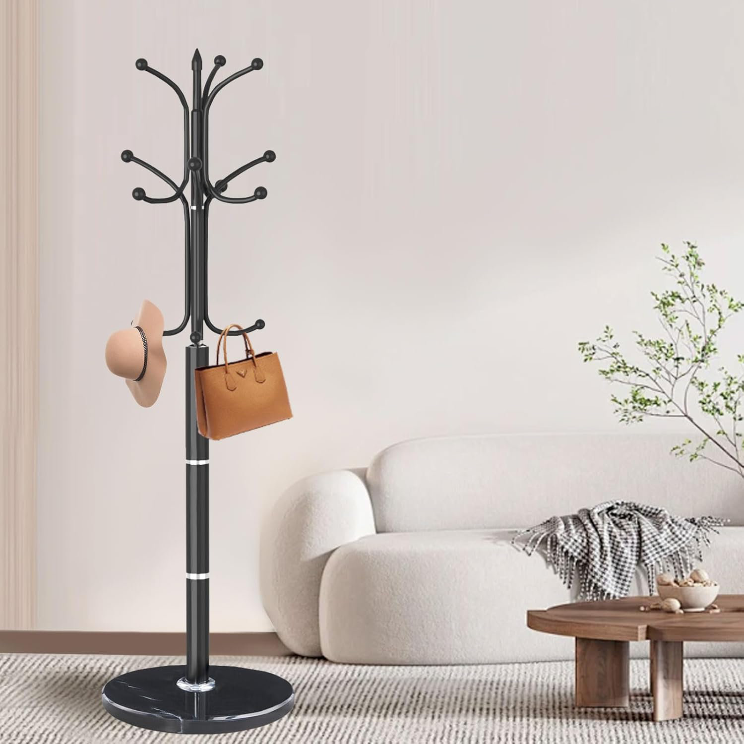 Wrought Studio™ Modern Metal Coat Rack Stand, Coat Rack Freestanding ...