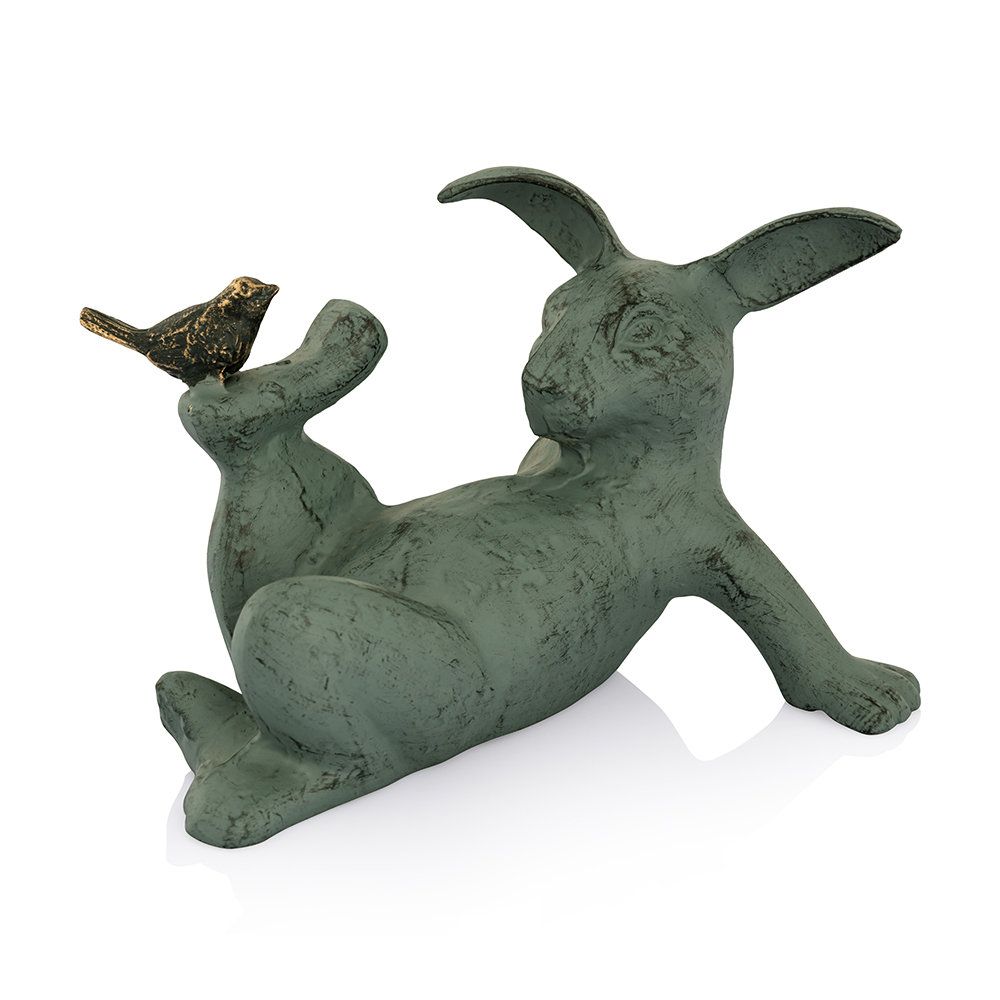 Trinx Playful Rabbit Garden Statue | Wayfair