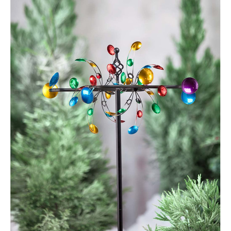 Wind & Weather Horizontal Cups Metal Wind Spinner & Reviews | Wayfair
