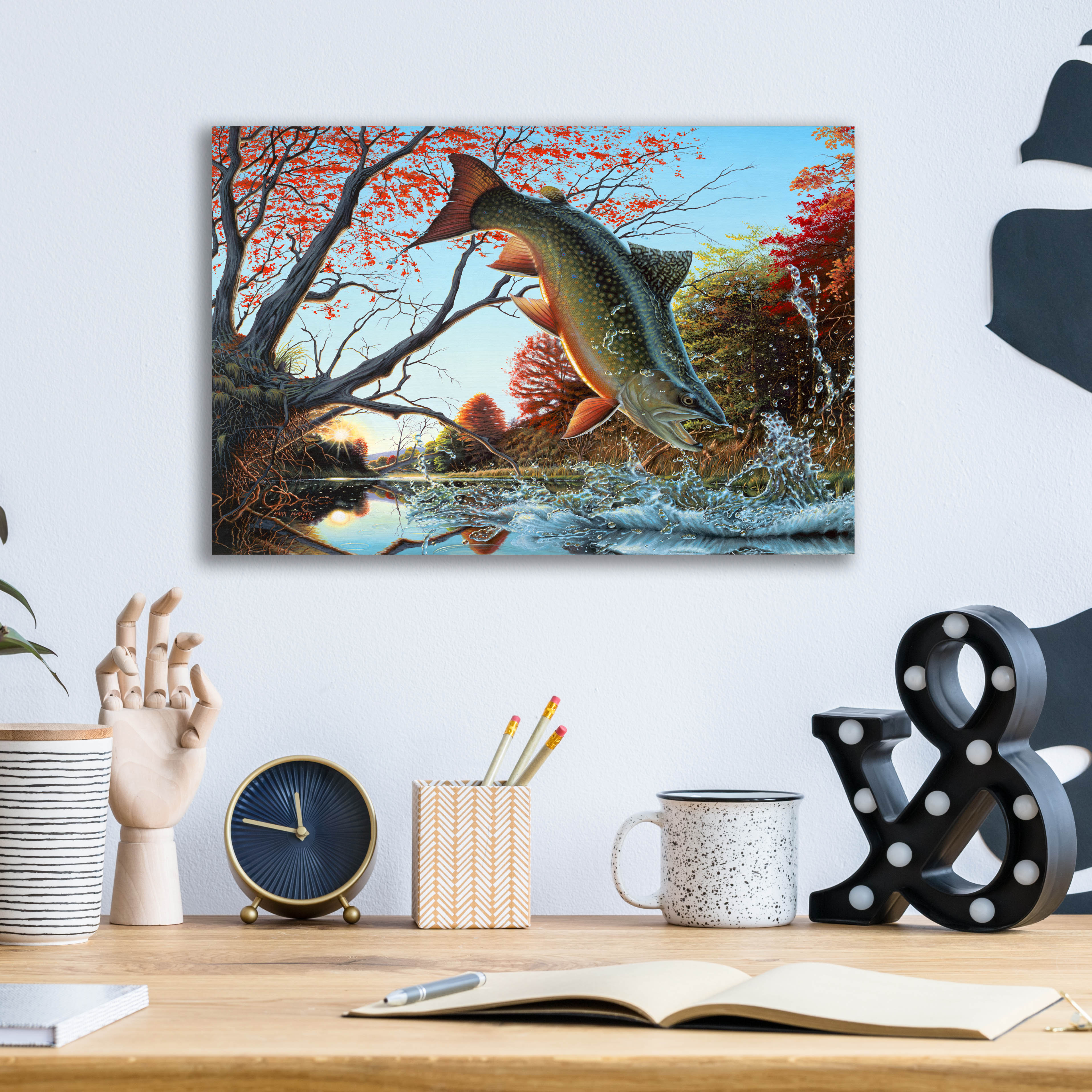 Millwood Pines Splash of Color - Brook Trout' by Mark Mueller Wildlife ...