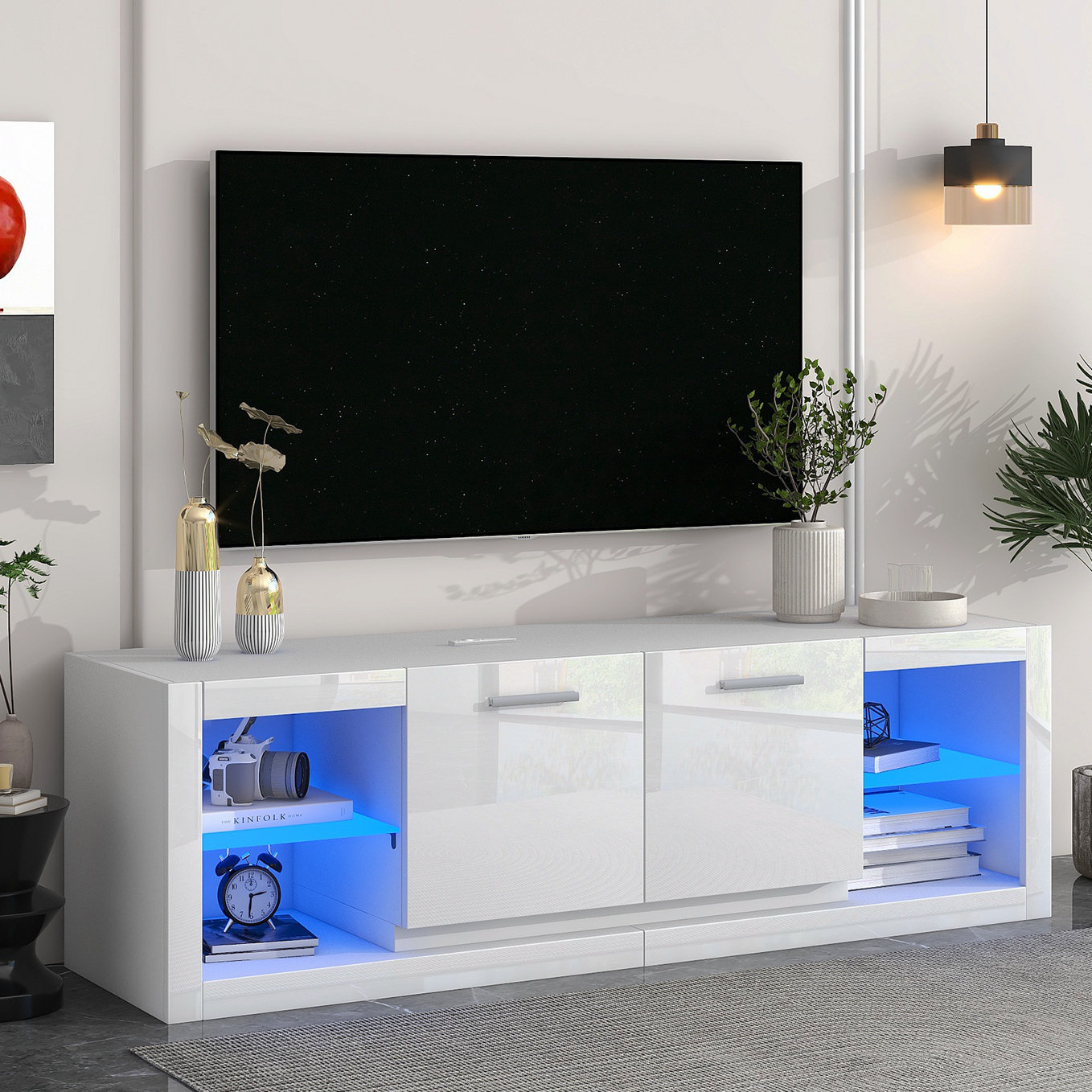 Orren Ellis Brieuc Mid Centry Modern Tv Stand Entertainment Center ...