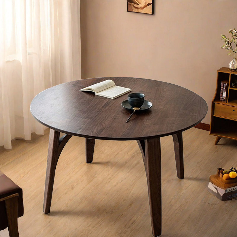 Dining Elegance Ancient Style Round Solid Wood Dining Table Round ...