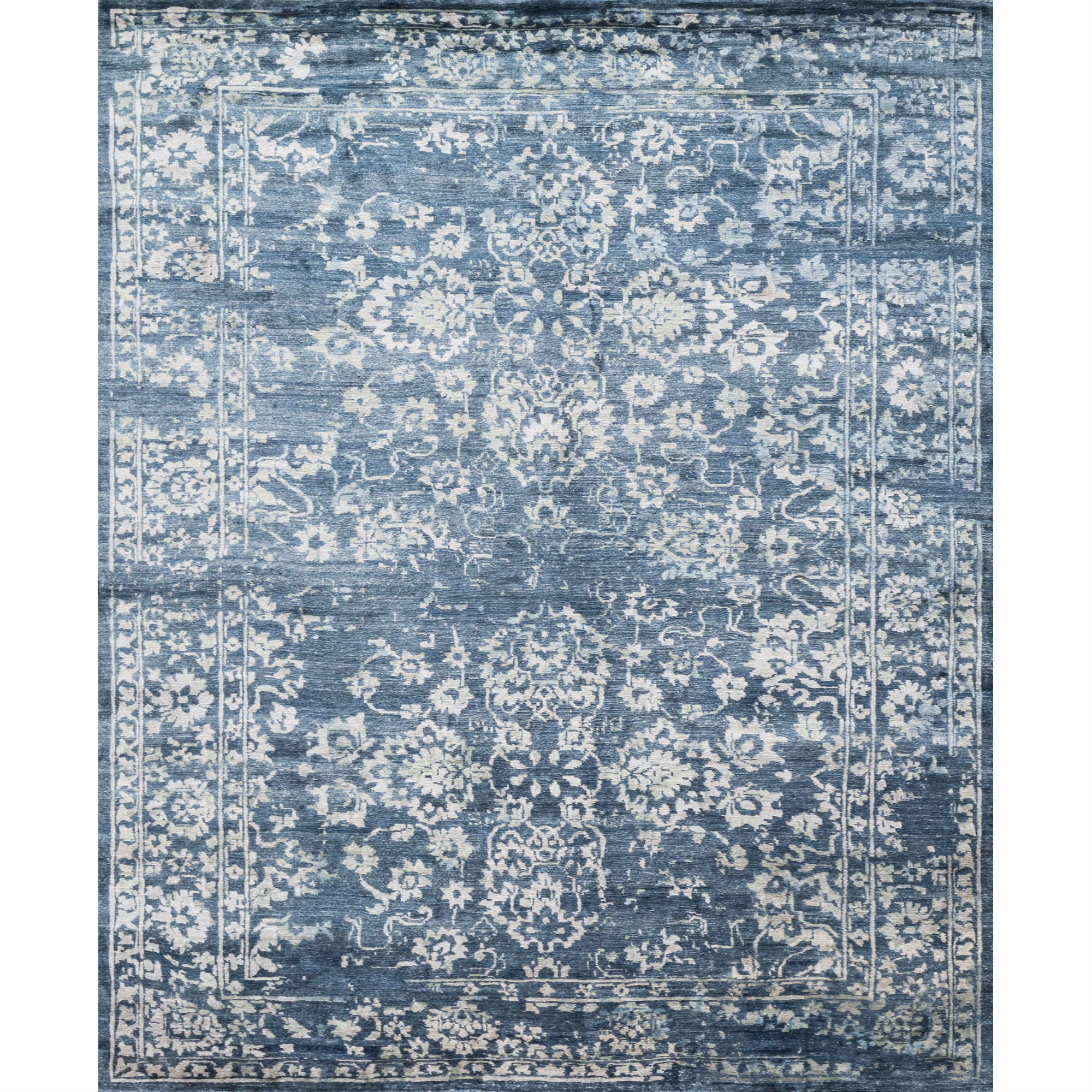Loloi Rugs Mirage Oriental Hand-Knotted Light Blue/White Area Rug | Wayfair