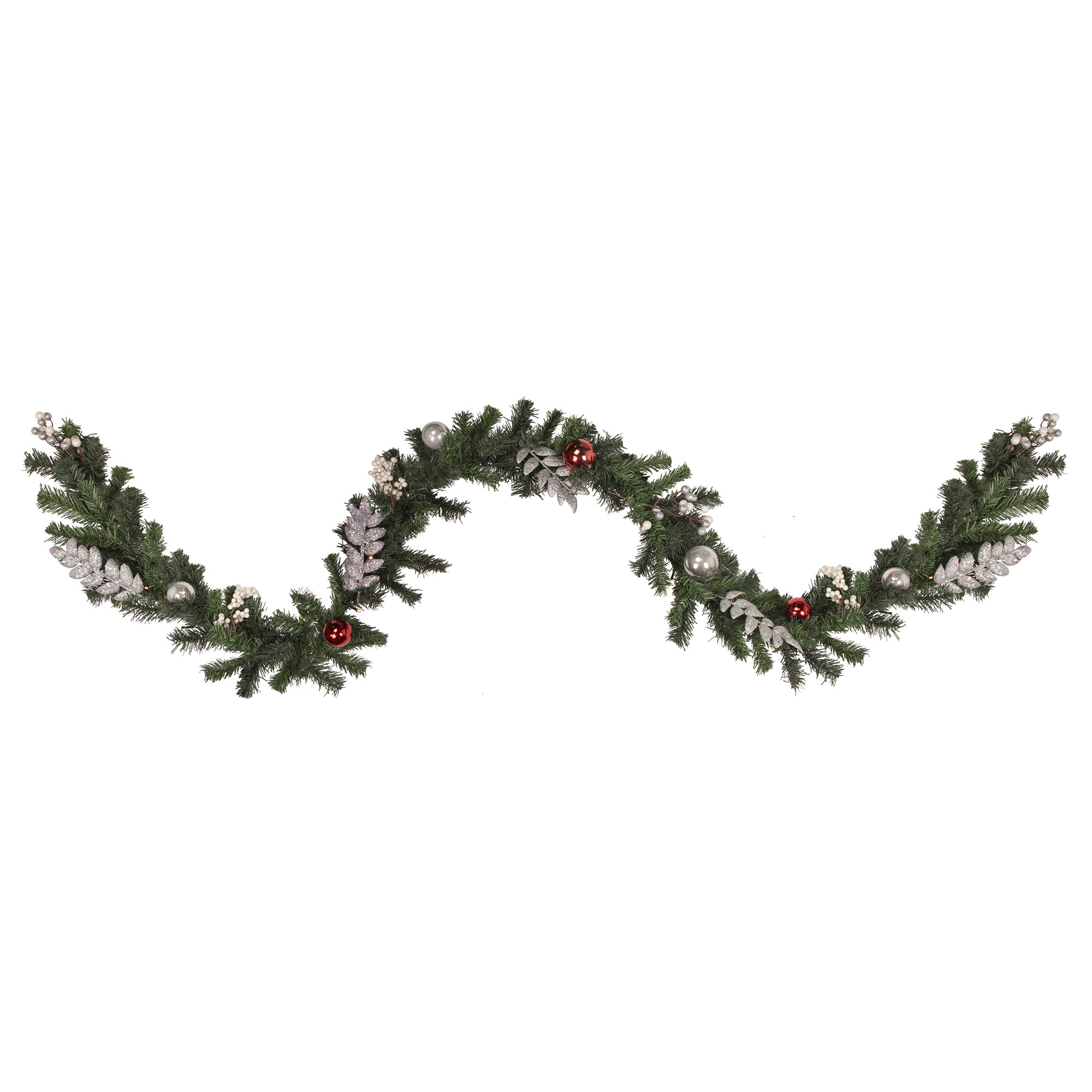 Northlight Seasonal 9 ft Pre-Lit Garland with 30 Clear/White Lights ...