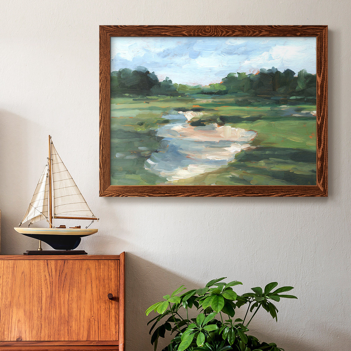Winston Porter Golf Course Study I Framed On Canvas Print | Wayfair