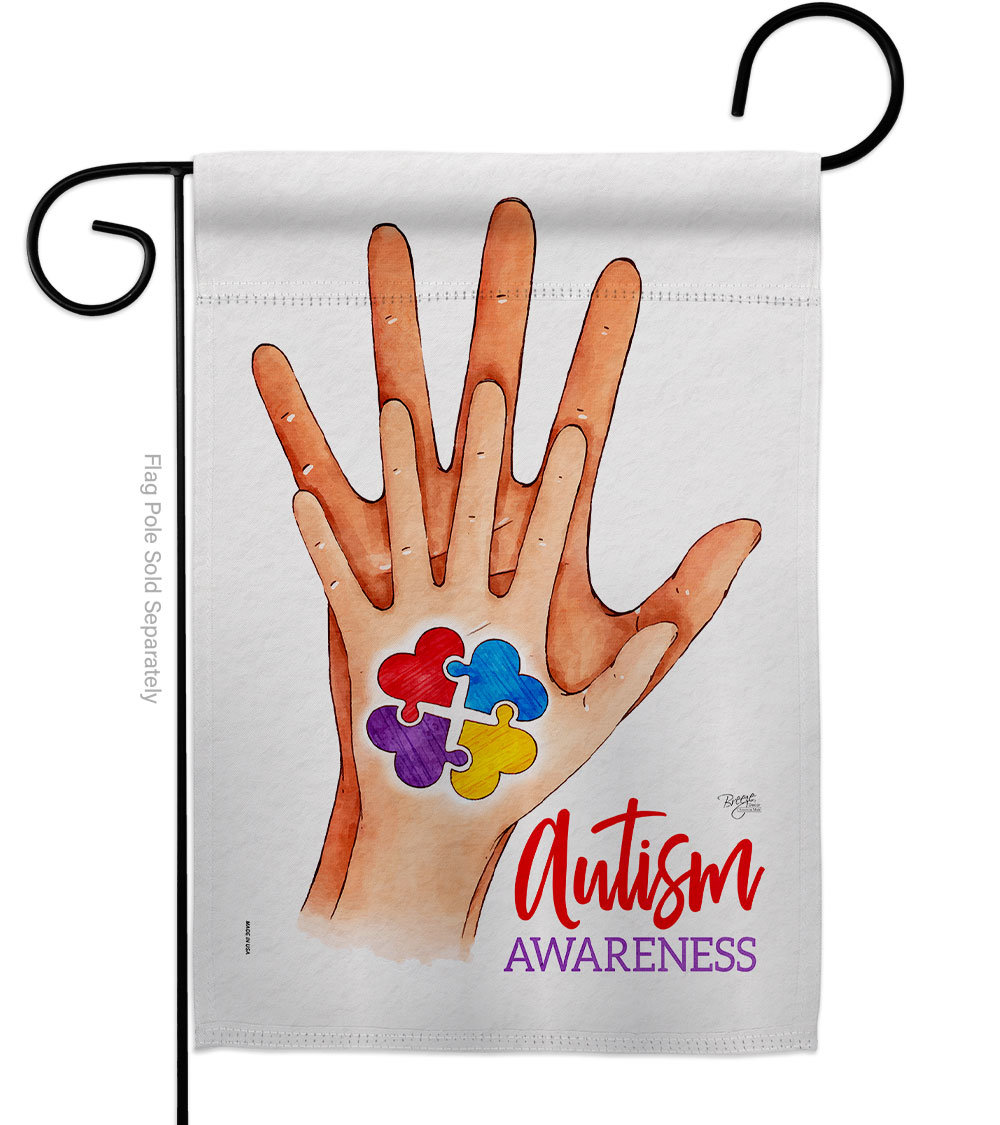 Breeze Decor Asperger Day 2-Sided Polyester 1'6" x 1'1" ft. Garden Flag ...