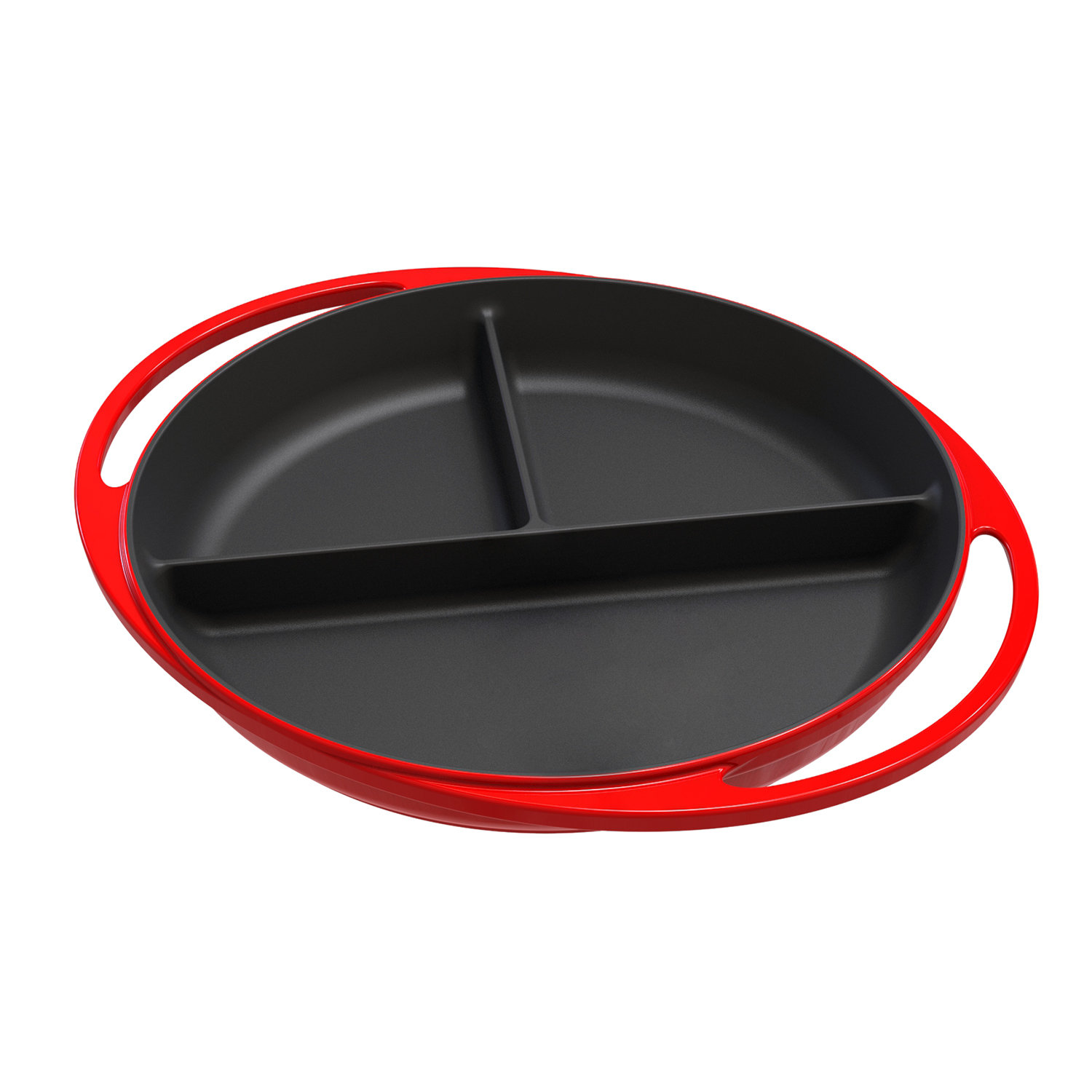 LAVA CAST IRON Lava Enameled Cast Iron Skillet 9.5 inch-3-Compartment ...