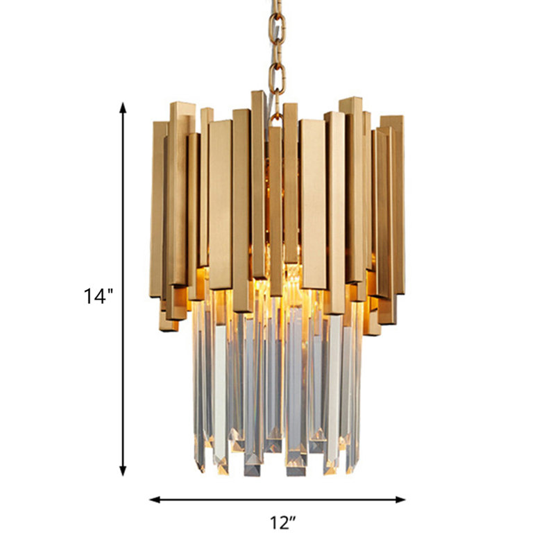 Mercer41 Derise 1 - Light Unique Tiered Pendant with Crystal Accents ...